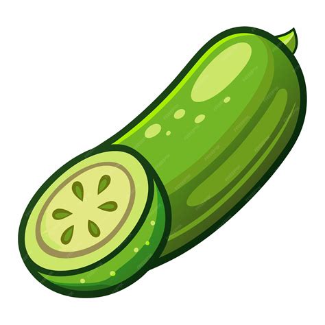 Sliced Cucumber Clip Art And Vector Design With A White Background