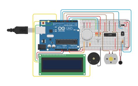 Circuit Design Gas Leakage System Tinkercad