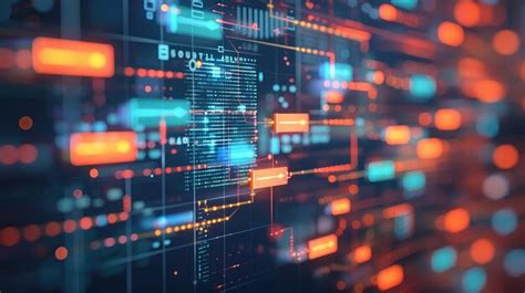 An Abstract Representation Of Data Flow In A Futuristic Business