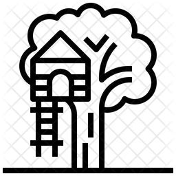 Tree House Icon Download In Line Style Tree House Icon Download In Line Style