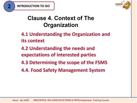 02 Introduction To Iso 22000 Ppt Food Industry Industries