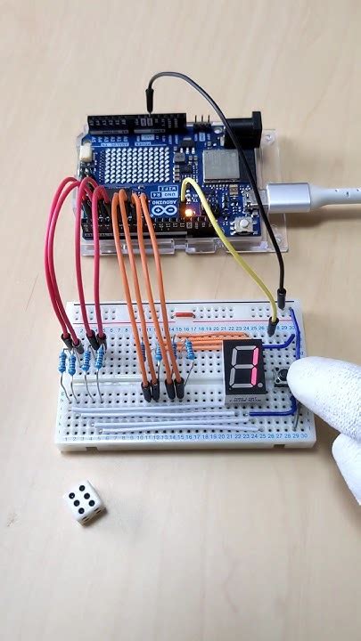 7セグメントledで電子サイコロを作ってみた Arduinouno Arduinoproject Youtube