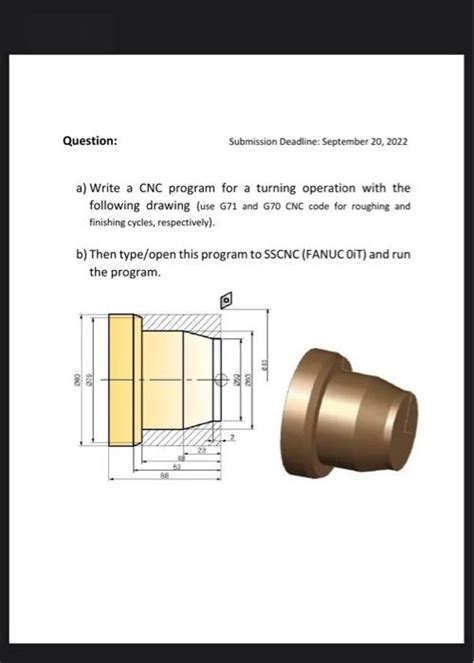 A Write A CNC Program For A Turning Operation With Chegg