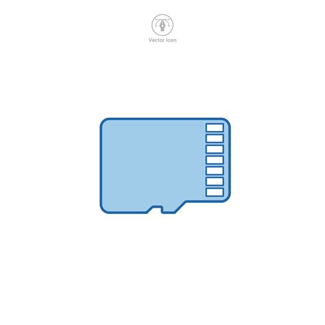 Memory Card Icon Symbol Vector Illustration Isolated On White Background Vector Art At