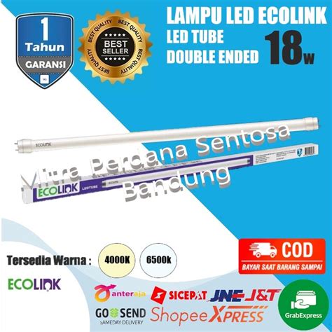 Jual Lampu TL LED Tube ECOLINK Tabung T Watt Mm W Watt W Putih K Kuning K