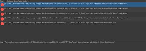 burst 1 4 11 breaks unity engine unity discussions
