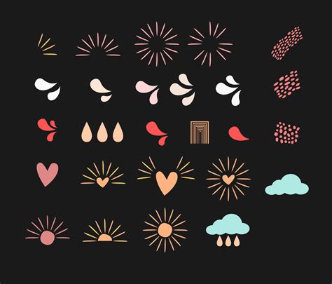 Abstract Shape Elements With Trendy Modern Hand Drawn Set Vector Art At Vecteezy