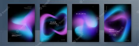 Premium Vector Blurred Backgrounds Set With Modern Abstract Blurred Color Gradient Patterns