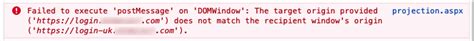 Outlook Failed To Execute Postmessage On Domwindow For Add In