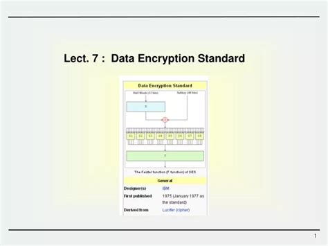 ppt lect 7 data encryption standard powerpoint presentation free