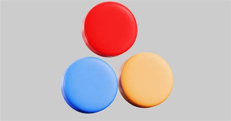 Interlocking Circle Primary Color Graphic 3d Incl Blue And Colors Envato