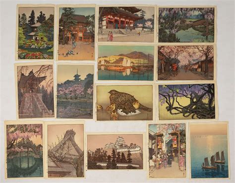 15 Hiroshi Yoshida Toshi Yoshida Woodblock Prints Cottone Auctions
