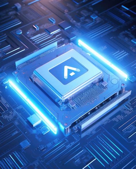 Generated Illustration Of Modern Chip Gpu Card With Circuit Premium Ai Generated Image