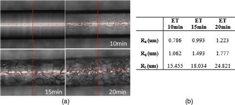 A Microscope Images 214 µm × 265 µm Of Unetched And Etched For 10