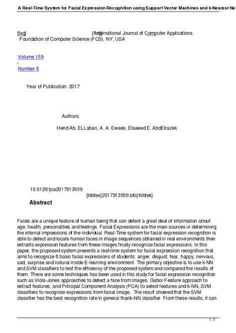 Pdf A Real Time System For Facial Expression Recognition Using Support Vector Machines And K
