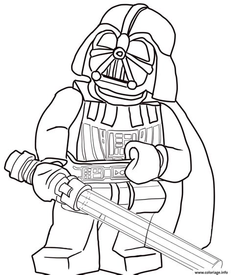 Coloriage Lego Star Wars Darth Vader Dessin Star Wars à Imprimer