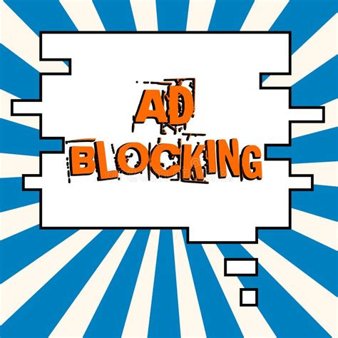 writing displaying text ad blocking word for program that will remove