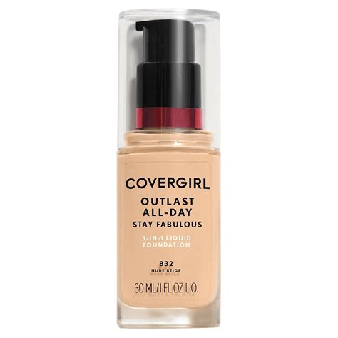 Covergirl Outlast All Day 3 In 1 Foundation 832 Nude Beige Spf