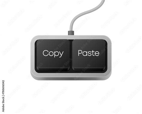 Copy Paste Button Combination Computer Keyboard Word On Pc Computer Keyboard Vector