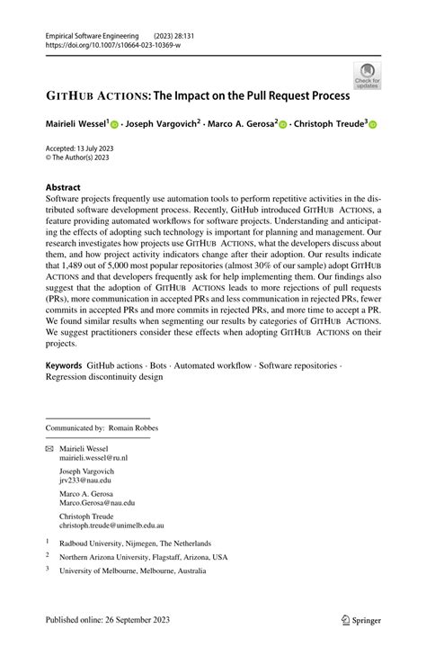 pdf github actions the impact on the pull request process