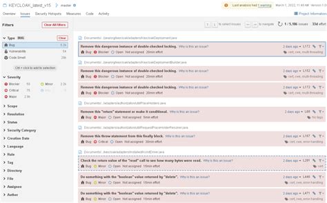 Sonarqube Report Blockersmajor Issues Noticed · Issue 10560