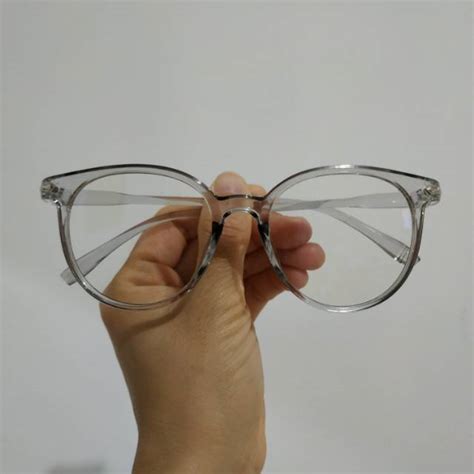 Jual Kacamata Bening Frame Abu Shopee Indonesia