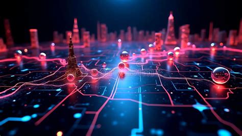 Futuristic High Contrast 3d Graph Visualizer With Glowing Data Nodes