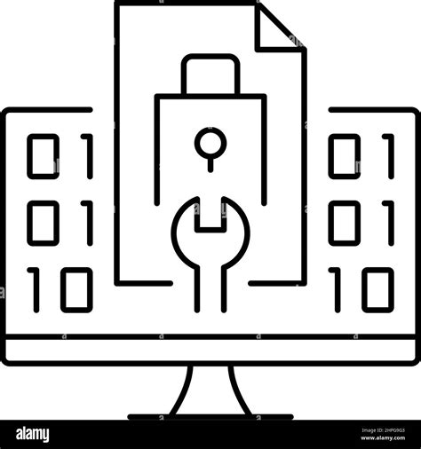 Closed Source Software Line Icon Vector Illustration Stock Vector Image Art Alamy