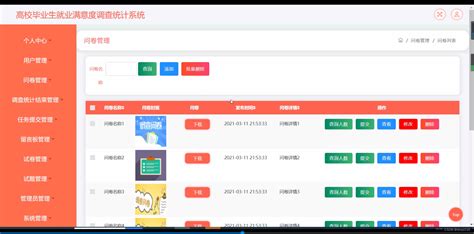java毕设项目高校毕业生就业满意度调查统计系统计算机（附源码 系统 数据库 lw） 满意度调查系统 java csdn博客