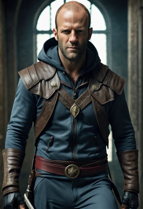 Jason Statham Wearing An Assassins Creed Suit Seaart Ai