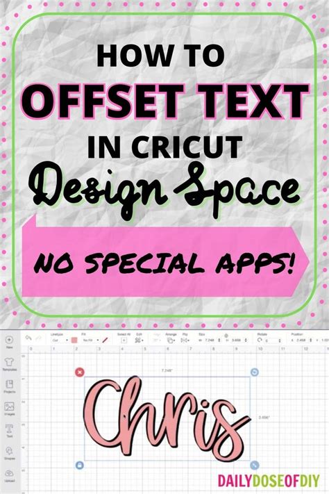 How To Offset Text In Cricut Design Space To Create Shadows Cricut