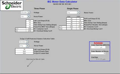 IEC Motor Data Calculator Electrical Knowhow