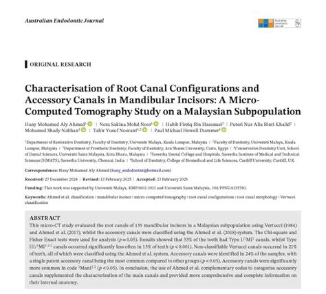 Application Of Ahmed Et Al Coding System For The Classification Of Root
