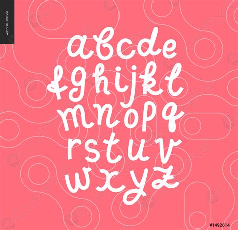 Vector Script Alphabet Stock Vector Crushpixel