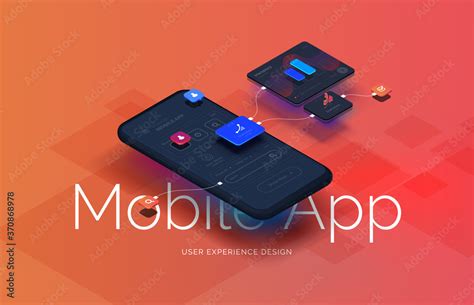 Black Smartphone With Mobile App Interface Design User Interface User
