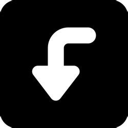 Turn Downward Royalty Free Vector Image VectorStock