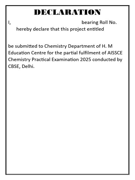 Project Declaration 1 Pdf