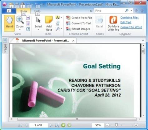 How To Create PowerPoint Handouts In PDF With Free Nitro PDF Reader