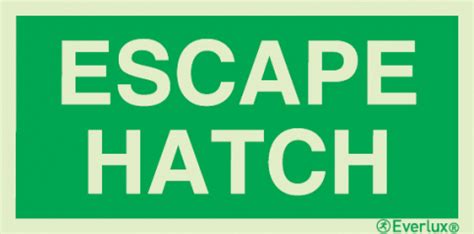 Escape Hatch Text Only Sign MariTeam