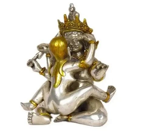 brass tibet tantra buddhism temple hevajra yab yum happy sex buddha