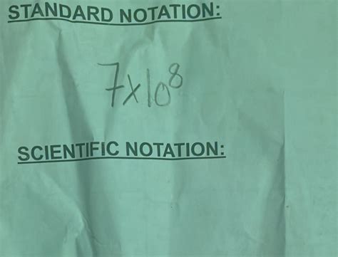 Solved Standard Notation Scientific Notation Others