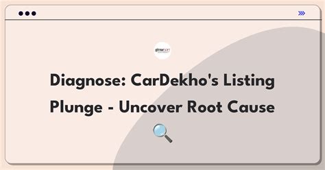 Cardekho Listing Drop Root Cause Analysis Interview Nextsprints