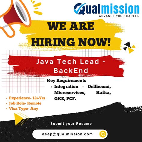 Remote Javatechlead Backenddevelopment Javadeveloper Techlead