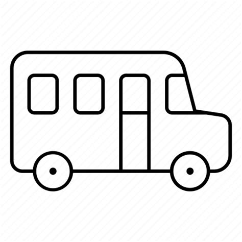 Minibus Cargo Van School Passenger Bus Car Icon Download On