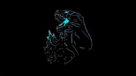 Godzilla Wallpaper 4k Amoled Kaiju Black Background