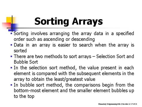 Advanced Data Types And Sorting Session 11 Objectives