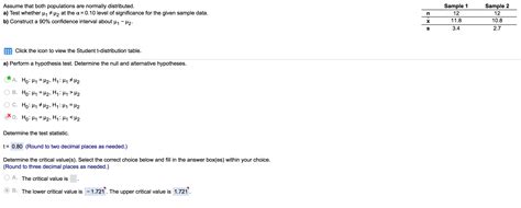 Solved Determine The Test Statistic And Determine The