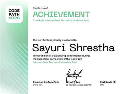 Codepath Interviewprep Techjourney Sayuri Shrestha