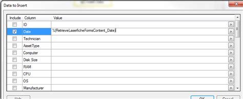 Workflow Insert Data Throwing Error Minimum Width Cannot Be Smaller