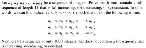 solved let a1 a2 a3 a1001 ﻿be a sequence of integers
